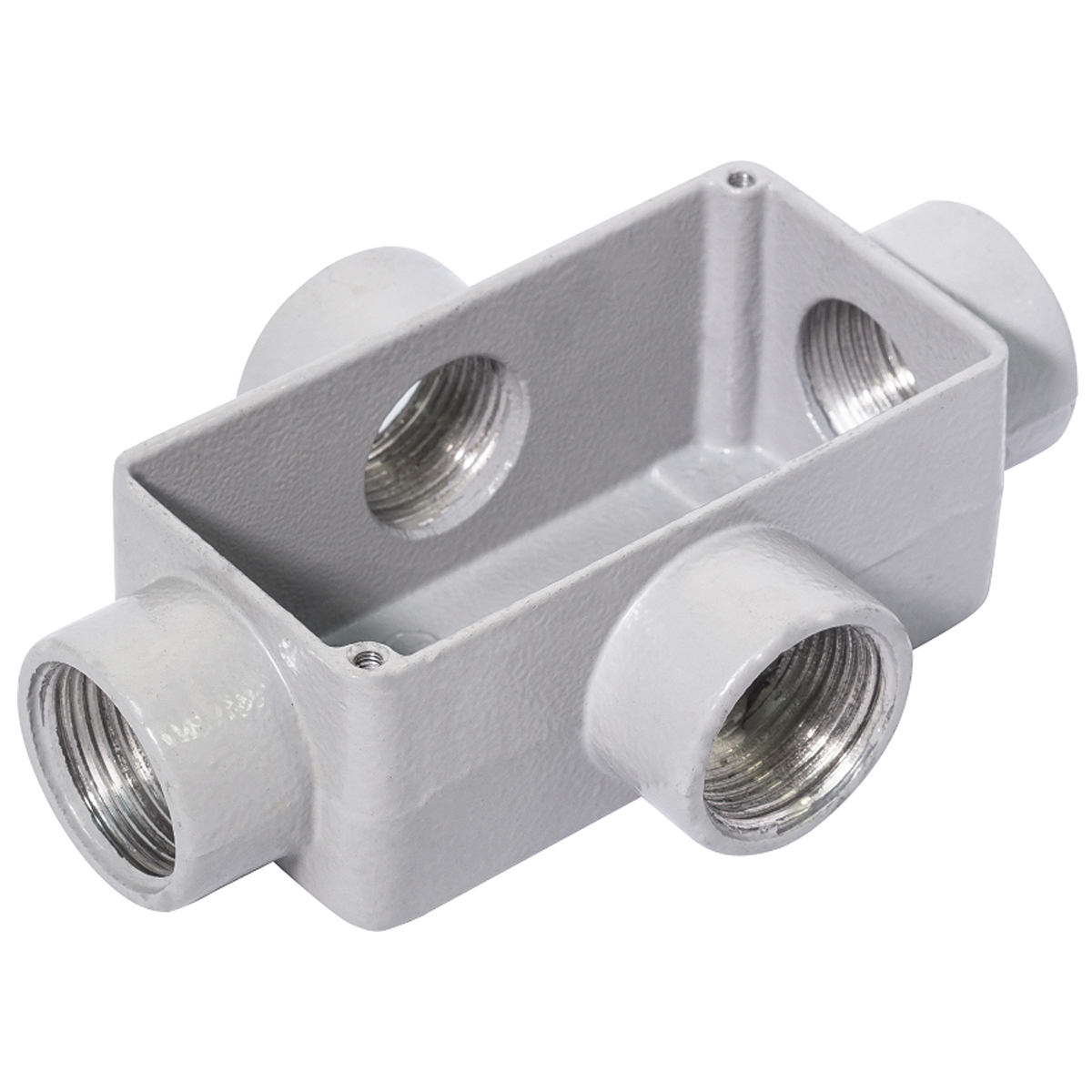 Condulete Alumínio Fixo Tipo X 1/2 Com Rosca Bsp Com Pintura Cinza Sem ...