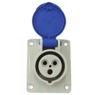 Tomada Industrial Fêmea Acoplamento 2P+T 16A 6H IP44 Steck