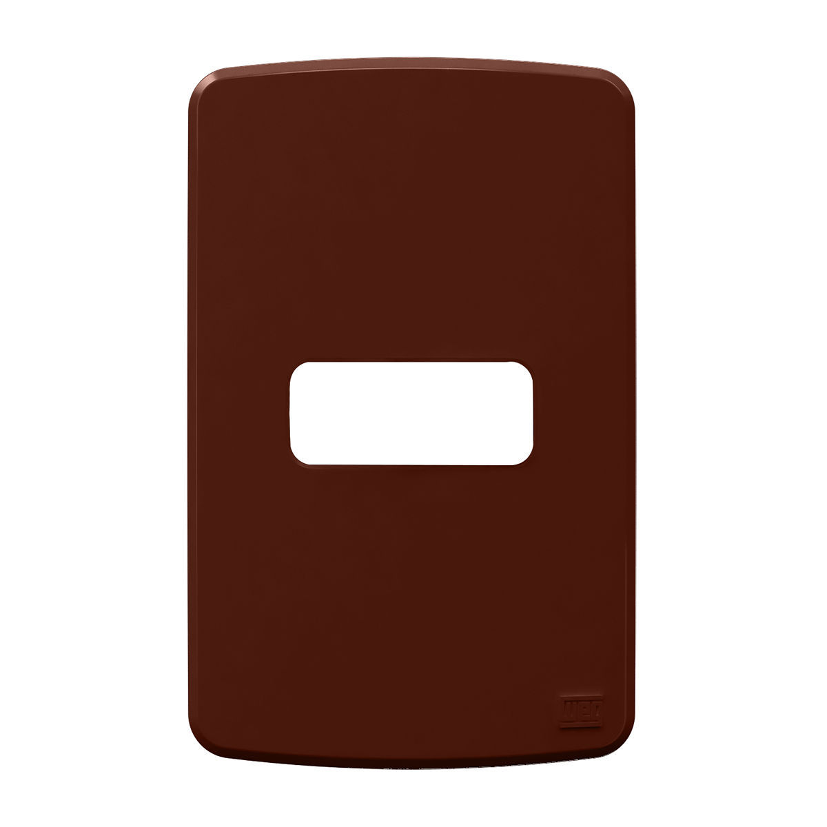 Placa Acabamento 4X2 1 Posto Horizontal Marrom Composé Weg