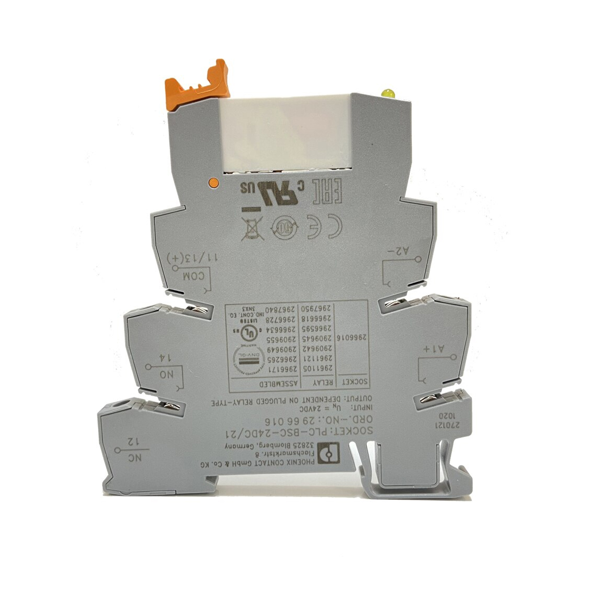 Relé Interface Acoplado 6A 24Vcc 1 Spdt Com LED PLC-RSC- 24DC/21 - Phoenix