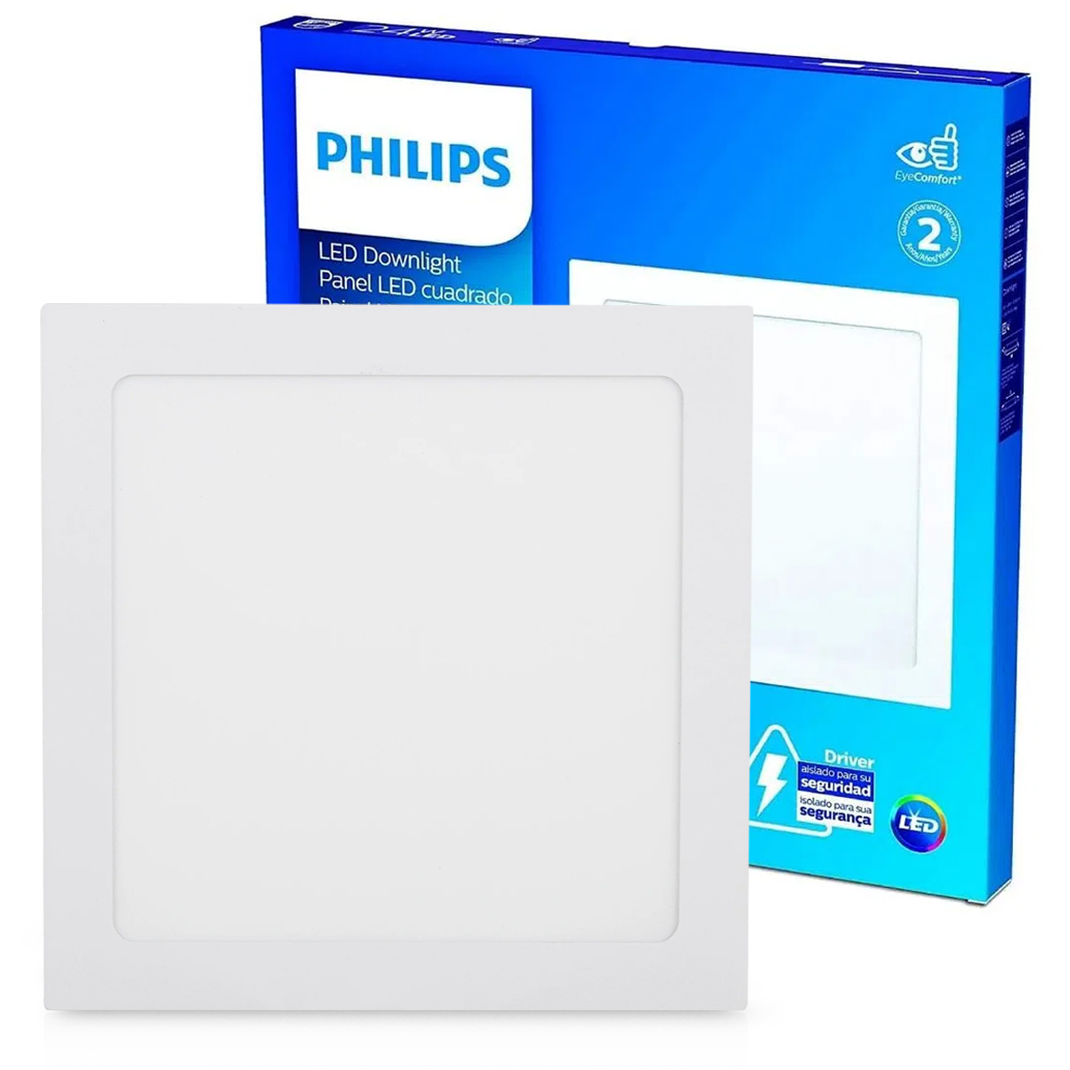 Luminária Painel Led Embutir Quadrada Branco 24W Bivolt - Philips