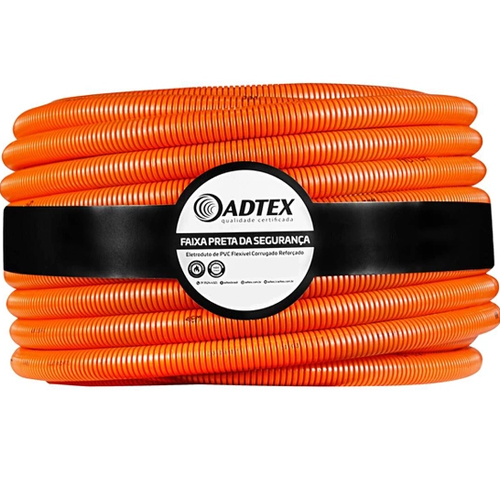 Conduite Flexível Pvc Corrugado 1 Polegada Dn32mm Laranja Rolo Com 25 ...