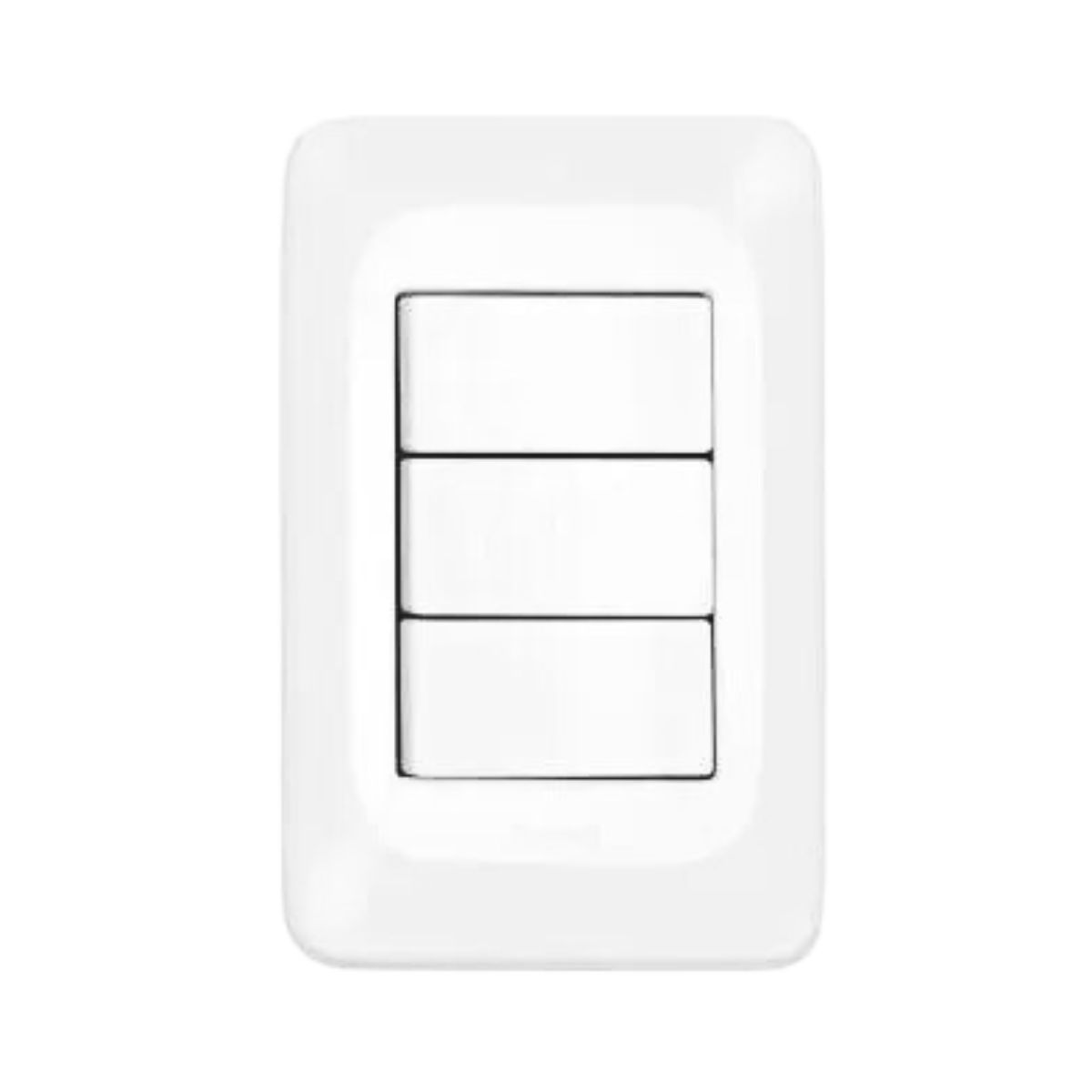 Conjunto 3 Interruptores Simples 10A 250V Com Placa 4X2 Branco Pial Pop ...