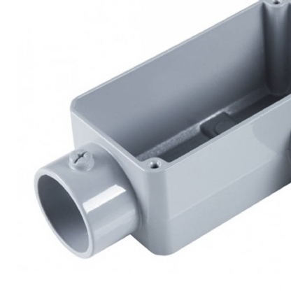 Condulete Pvc Fixo Tipo Ll 3/4 Sem Rosca Cinza Sem Tampa Sem Vedação ...