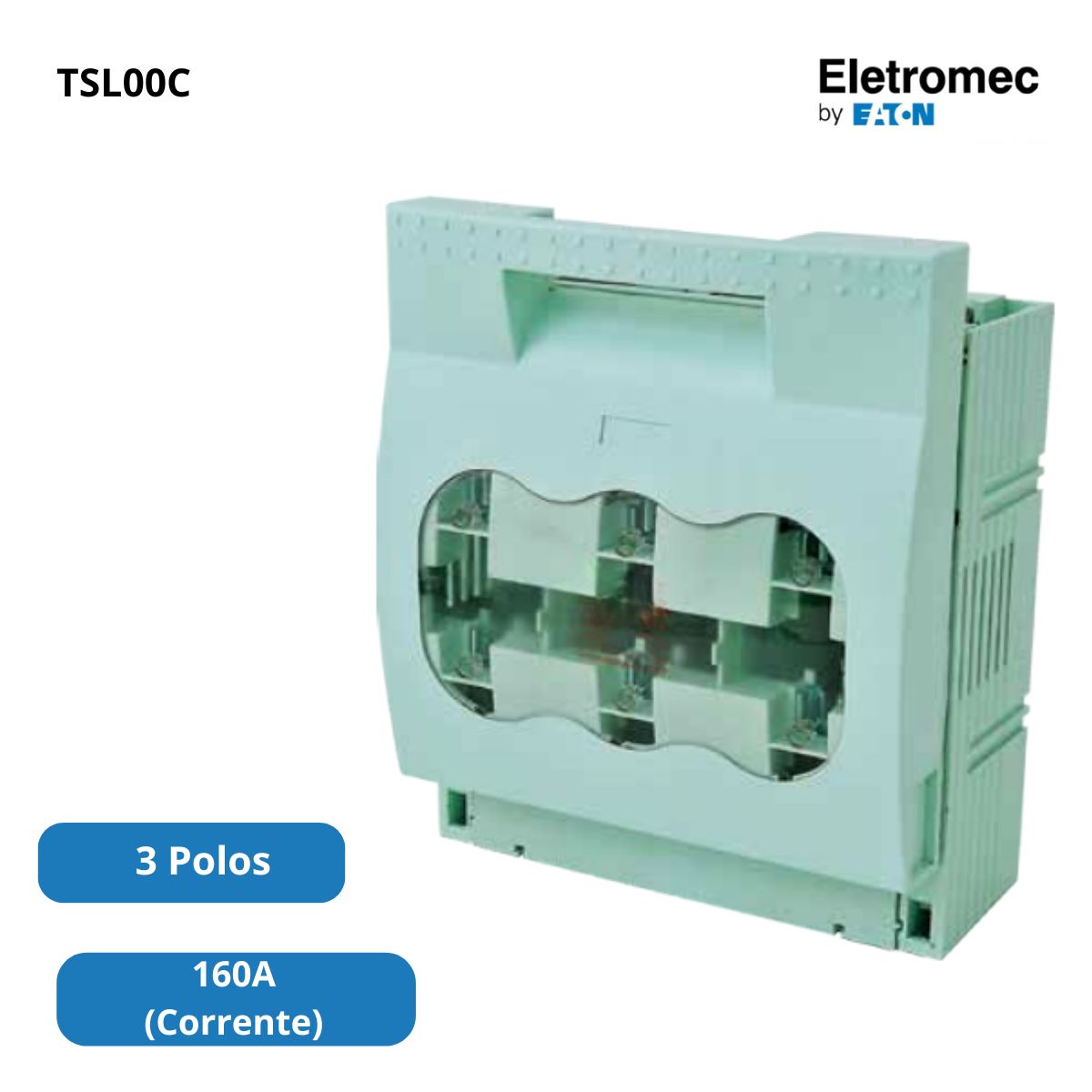 Chave Seccionadora Saca Fusível Sob Carga 3 Polos 160A 500V Horizontal ...