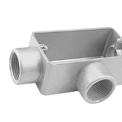 Condulete Alumínio Fixo Tipo T 1 Polegada Com Rosca Bsp Sem Tampa Sem ...