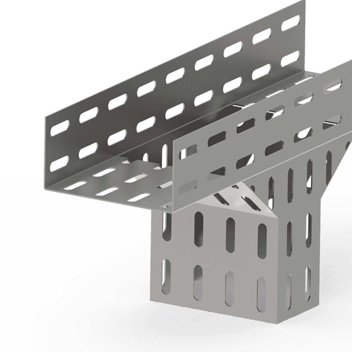 Te Vertical Descida Aço Para Eletrocalha U 100X100Mm Eletrocalhas/Est