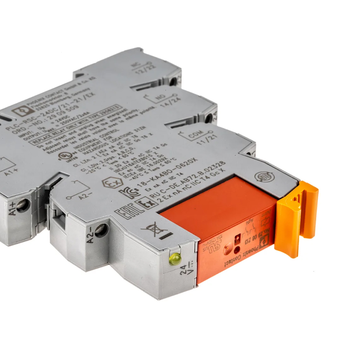Relé Interface Acoplado 6A 24Vcc 1 Spdt Com LED PLC-RSC- 24DC/21 - Phoenix