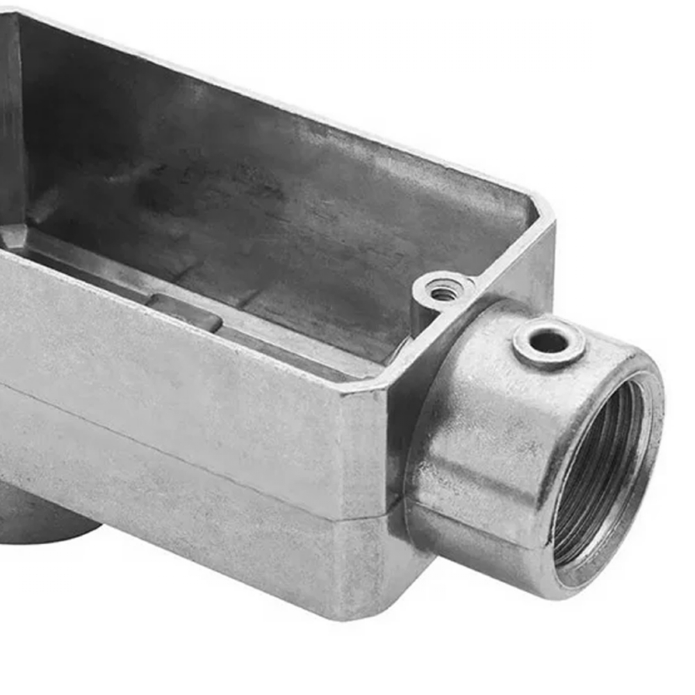 Condulete Alumínio Fixo Tipo Lb 3/4 Com Rosca Bsp Com Pintura Cinza Sem ...