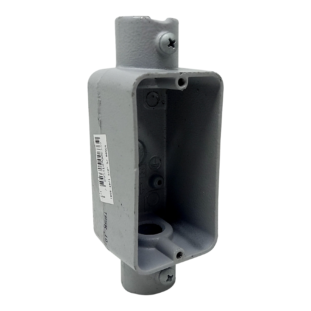 Condulete Tipo Tb Fixo Cinza Alumínio 1/2" Sem Rosca Wetzel