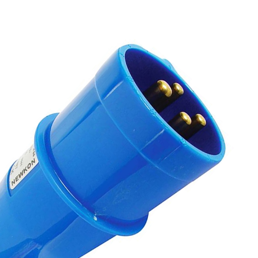 Plug Macho Termoplástico 3P+T 16A 200-240V 9H Azul Shock Tite Steck