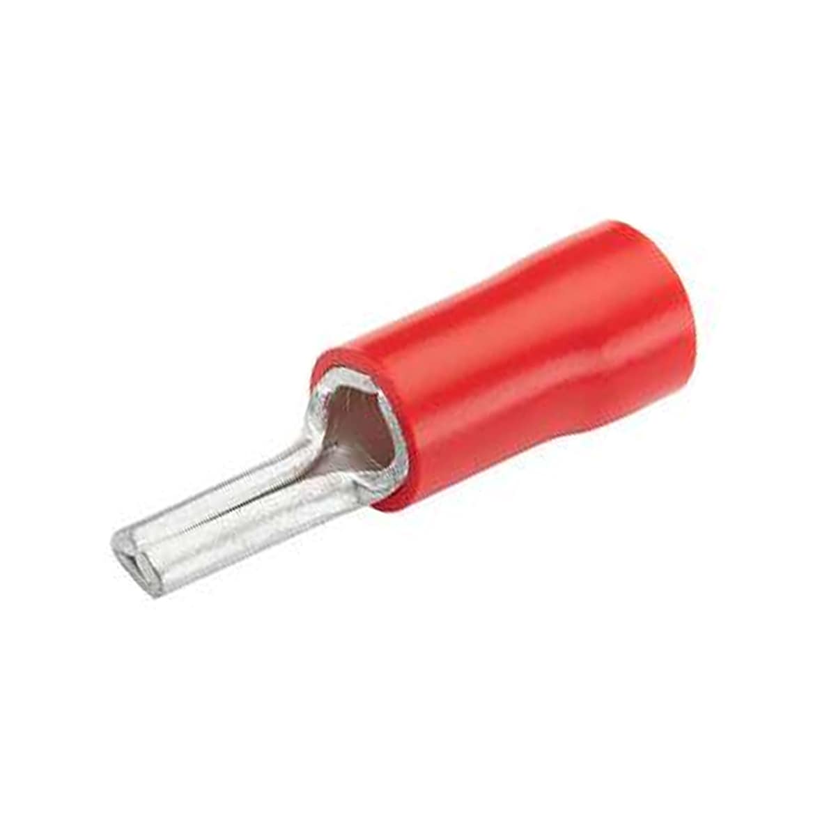 Terminal Pino 10Mm (8Awg) Pré-Isolado Vermelho Cobre Estanhado Axt