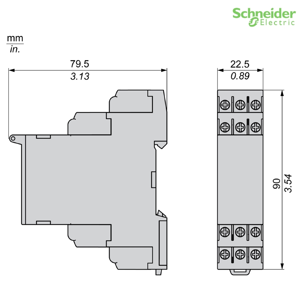 Relé De Controle Multifunção Trifásico 2NAF 380-80VCA Schneider