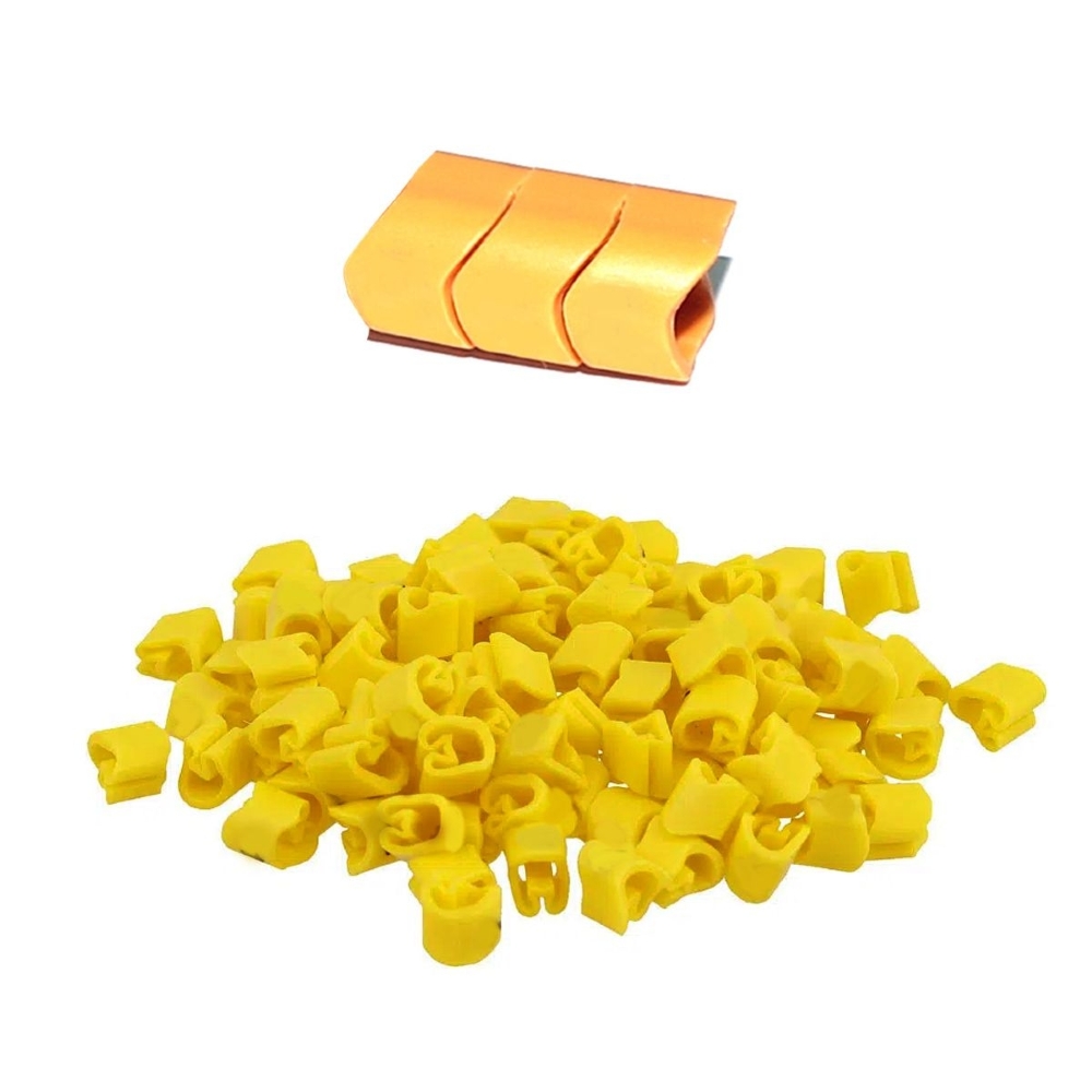 Marcador Anilha Símbolo Negativo Pvc Amarelo 1000 Unidades Hellermann