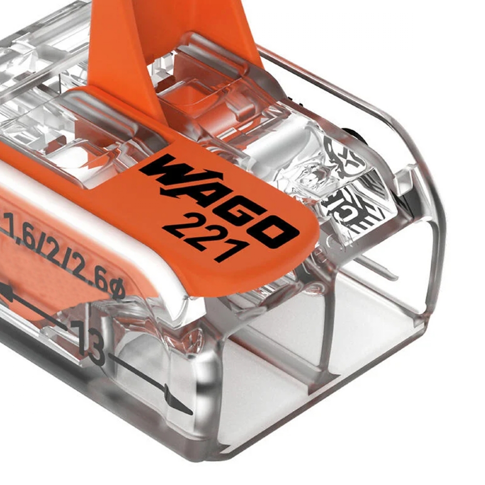 Conector 2 Polos De Emenda 450V 41A Wago