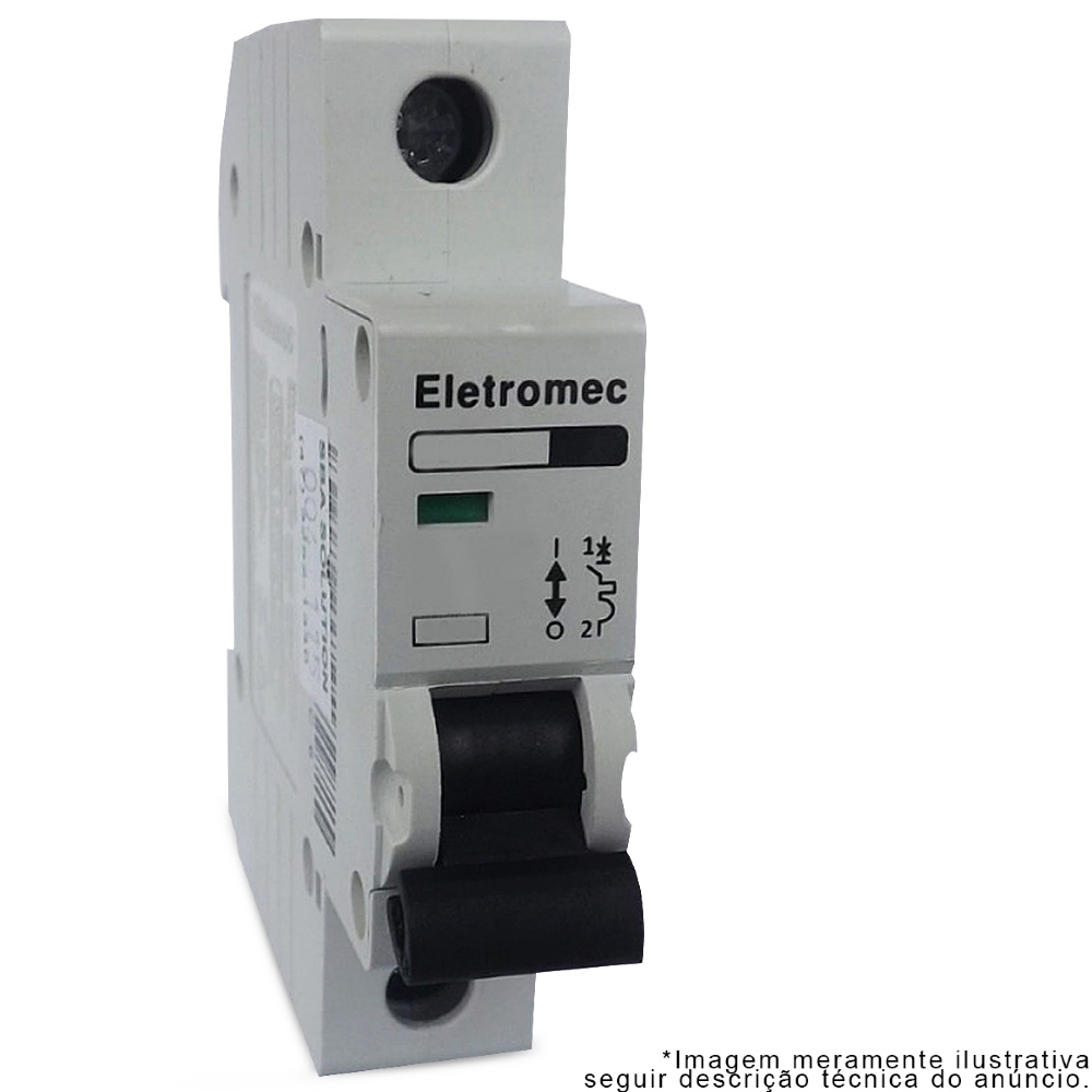 Disjuntor Mini Din 1 Polo Unipolar 20a 3Ka Curva C 230-400V Eletromec