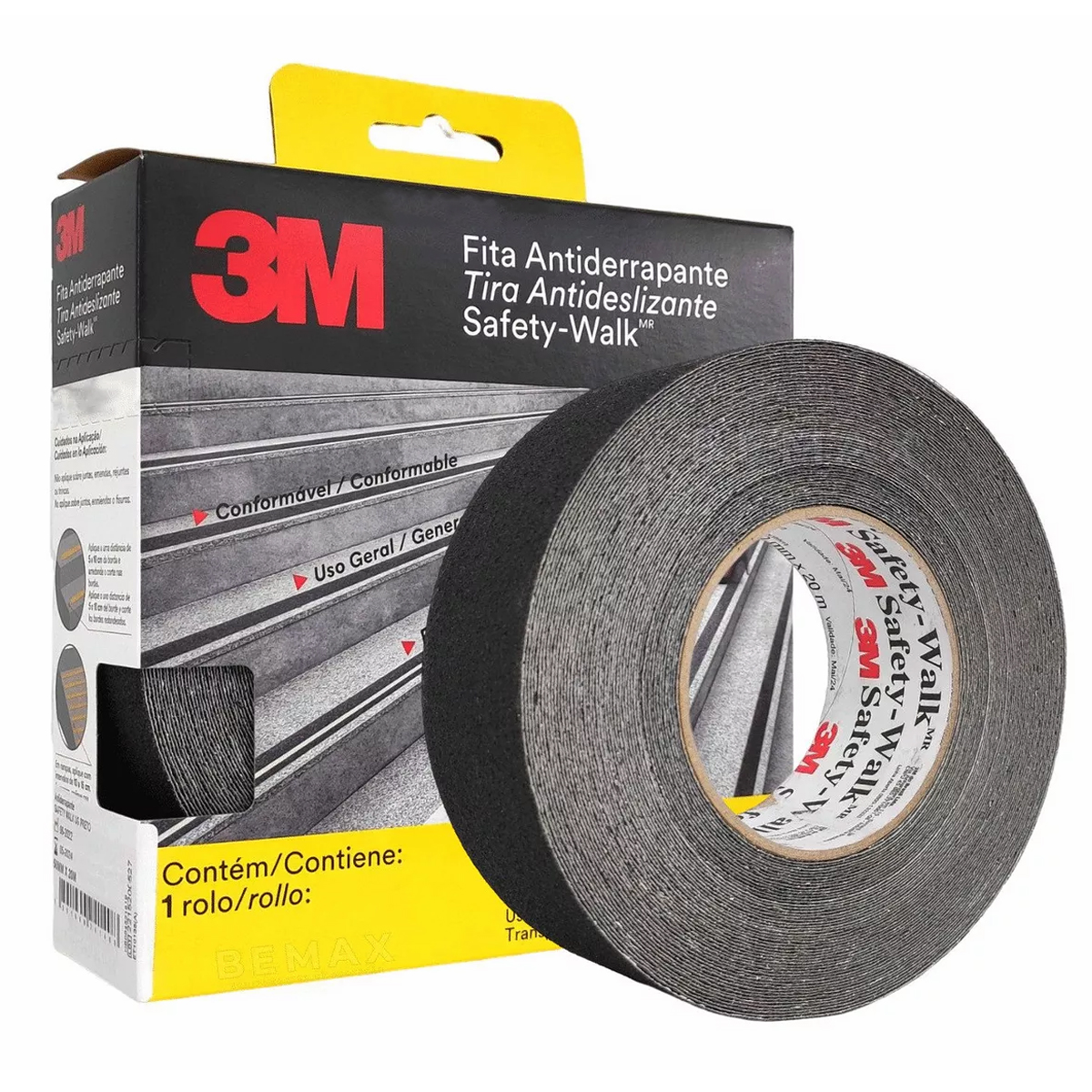 Fita Antiderrapante 50Mmx20M Uso Geral Safety Walk 3M Do Brasil