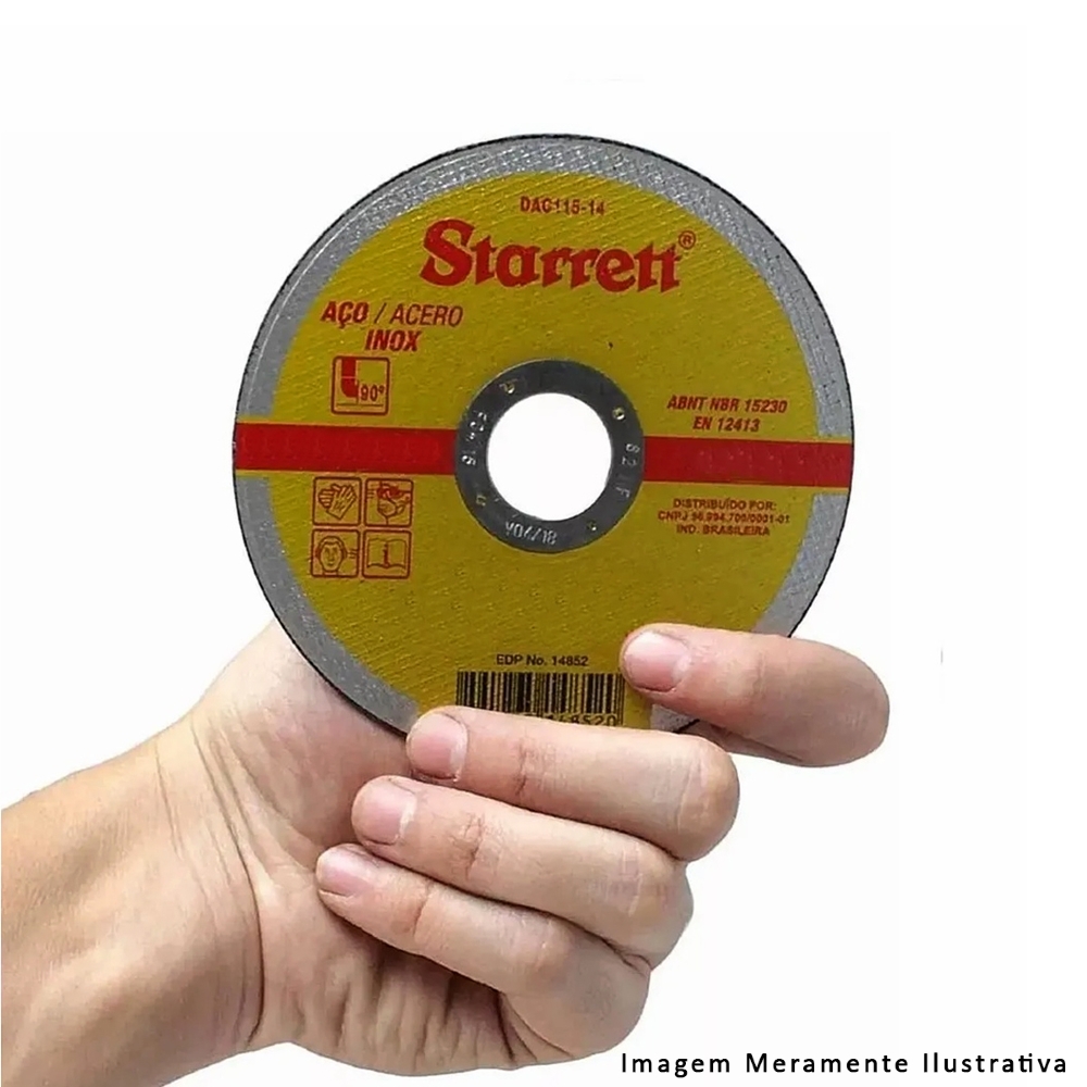 Disco De Corte Para Aço Carbono/Inox 178x1,6X22,2mm 8500Rpm Starret