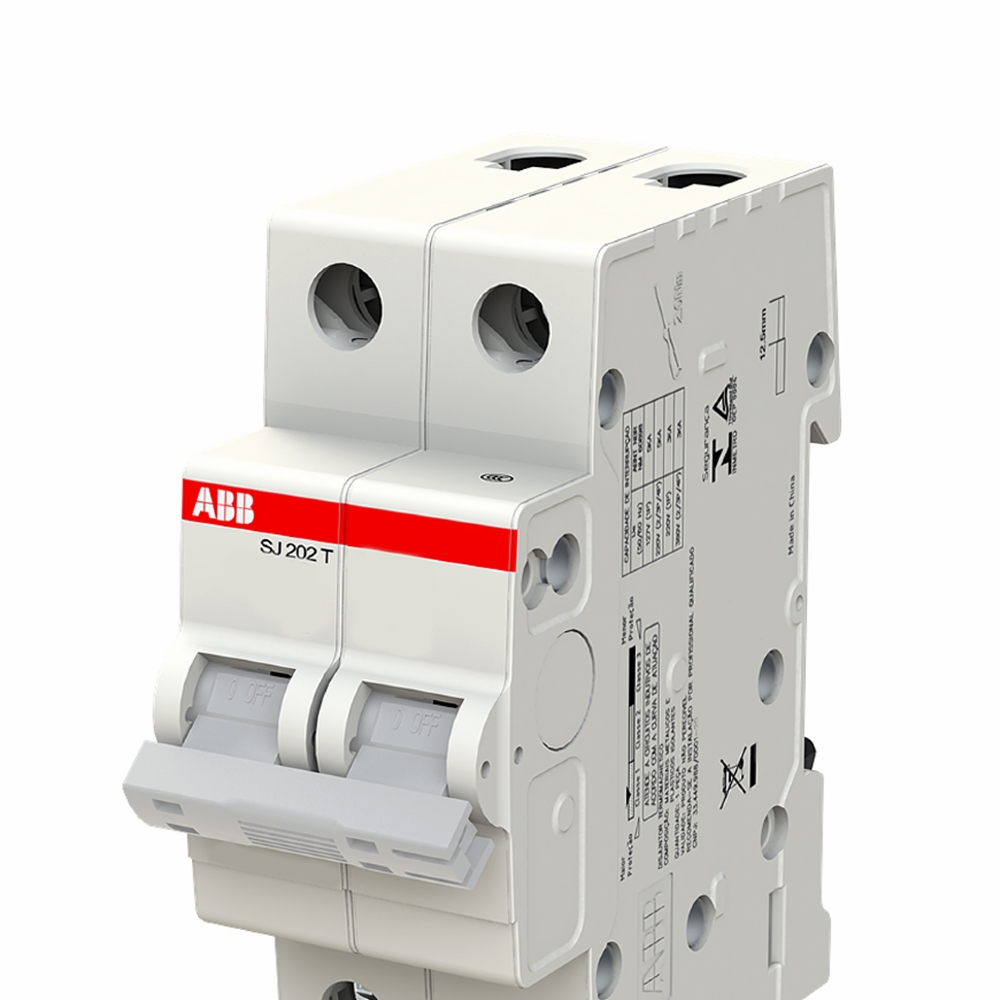Disjuntor Bipolar Mini Din 440V Curva C 5ka 50A Abb