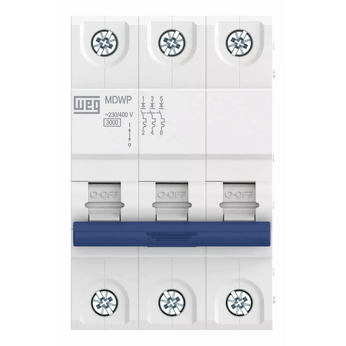 Disjuntor Mini Din Tripolar 50A Curva C 5Ka 230/400V Weg